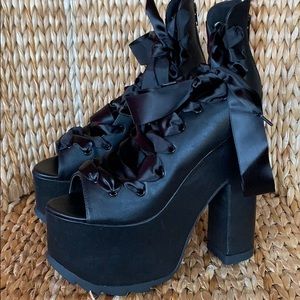 YRU | Shoes | Nib Yru Black Ballet Bae Platform Shoes M | Poshmark